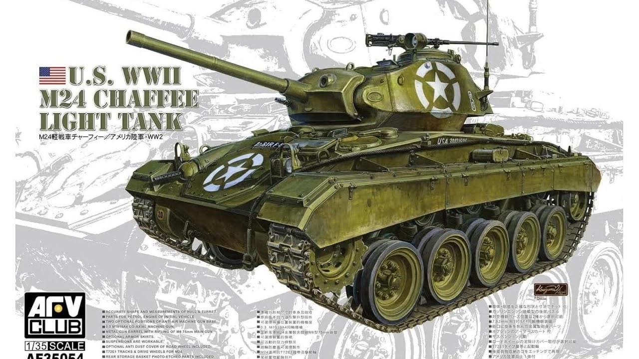 AFV Club 1/35 M24 Chaffee Build Review - YouTube