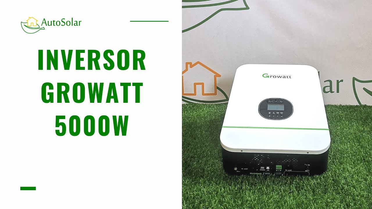 Inversor Solar 5000W 48V MPPT 80A Growatt - YouTube