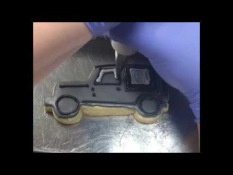 Decorating Jeep Cookies - YouTube