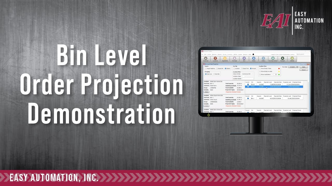 Bin Level Order Projection Two Click Demo - YouTube