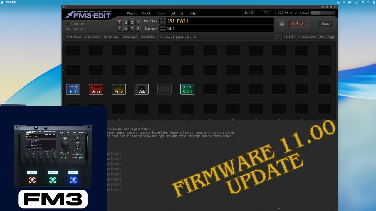Fractal FM3 Firmware 11 Update - High Gain Tone Comparison - YouTube