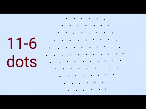 11*6 dots beautiful rangoli/ 11*6 dots muggulu/ kolam /#ರಂಗೋಲಿ ...