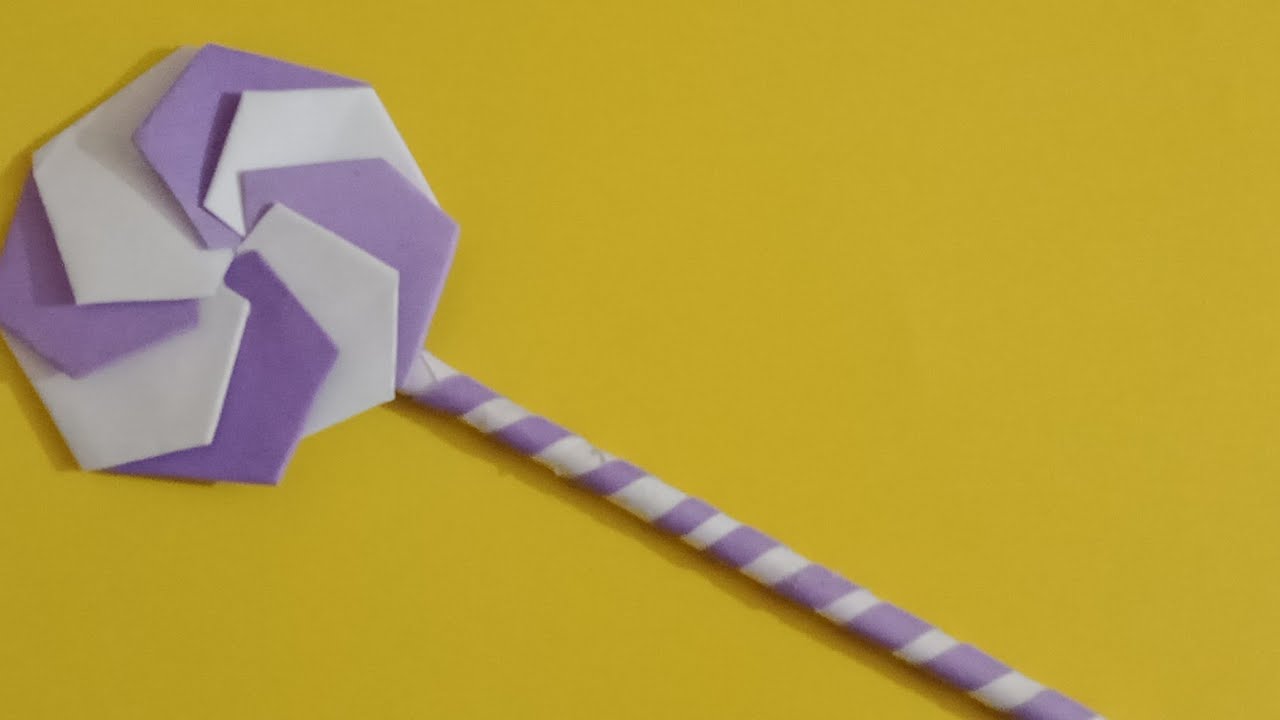 How to make paper lolipop. origemi craft. Paper craft by Fatiha's ...