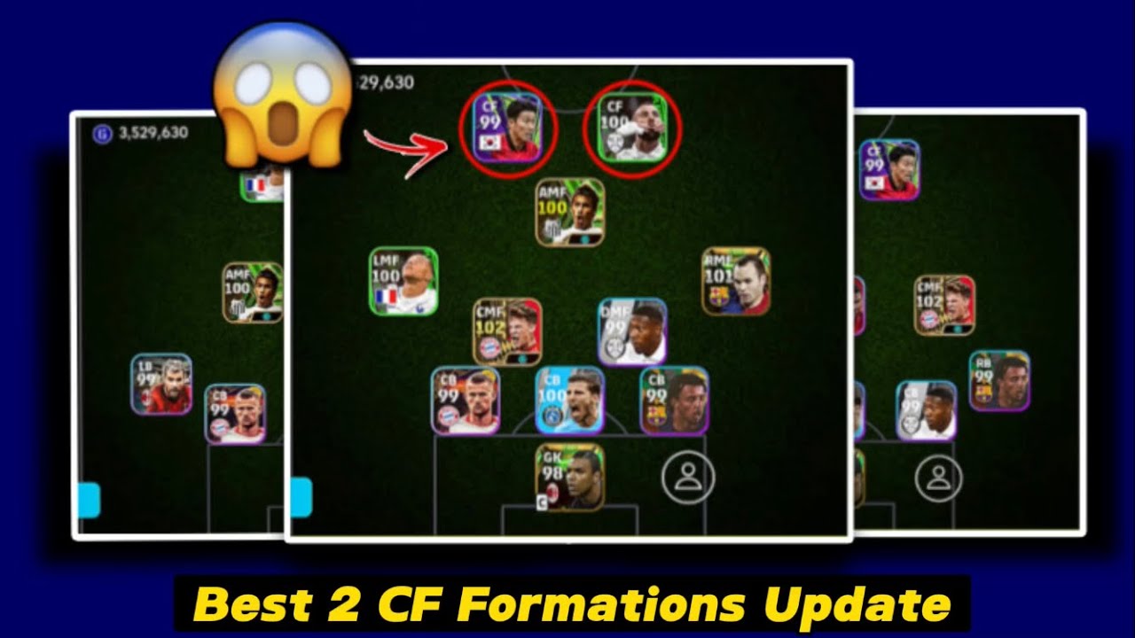 All Best 2 CF Formations In eFootball 2024 Mobile || Best 2 CF ...