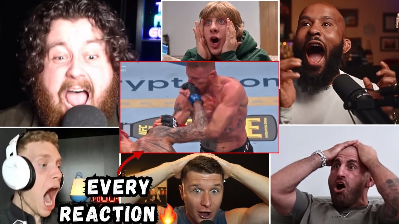 MMA YOUTUBERS & FIGHTERS react to Max Holloway’s BRUTAL KO of Justin ...