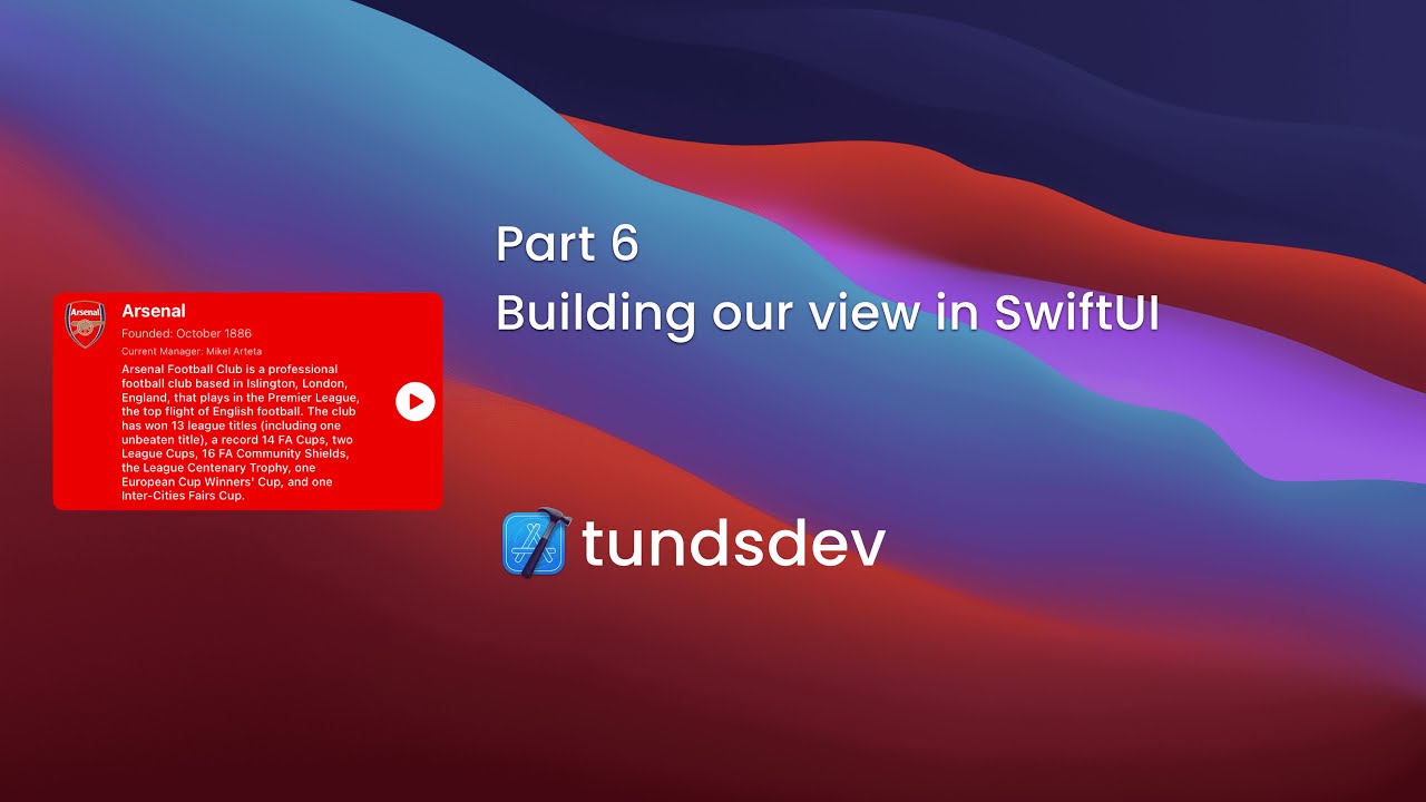 Part 6 Building Our View In Swiftui Youtube 8689