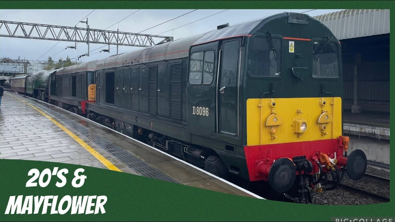 Class 20 D8107/20107 D8096/20096 & B1 MAYFLOWER - 61306 At Stafford ...