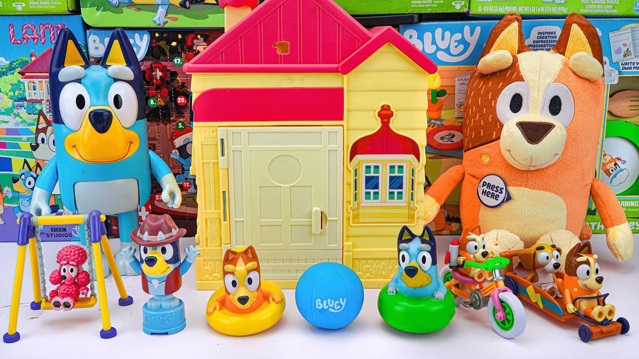 Unboxing and Review of Bluey Toys Collection | Bluey Play Date Plush ...