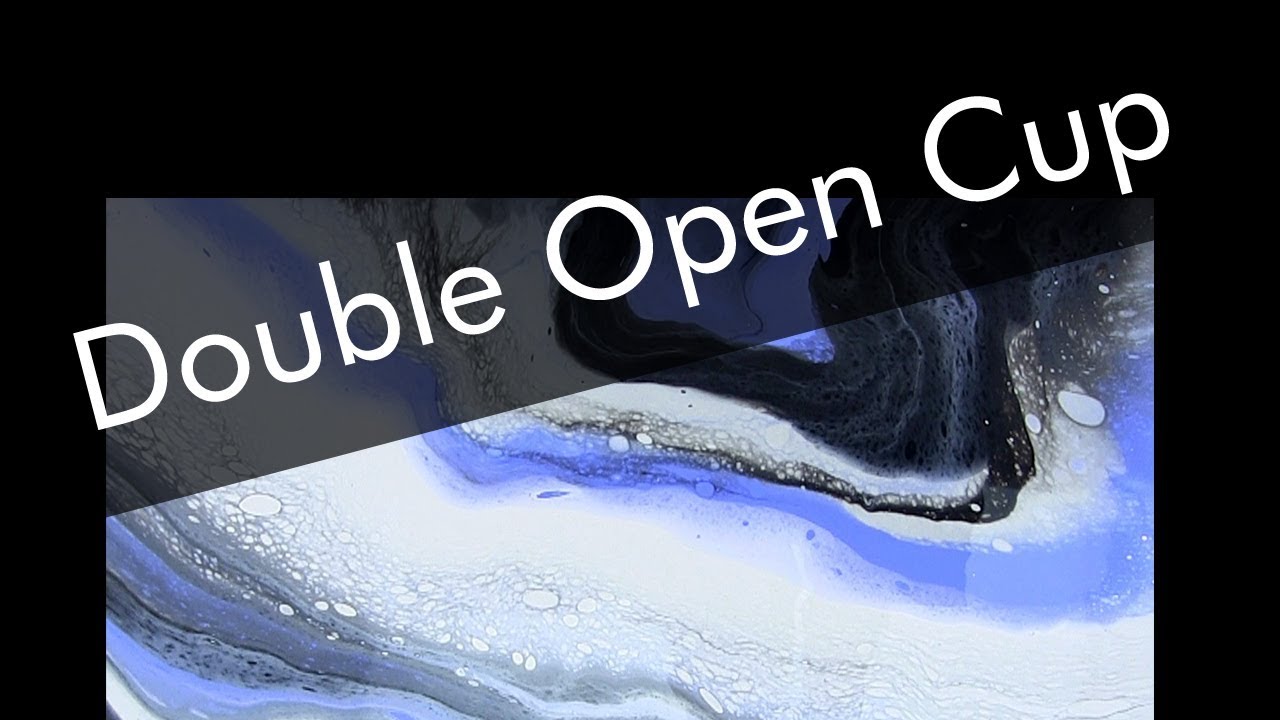 Double Open Cup Acrylic Pour - Purple Gray Floating Cup - YouTube