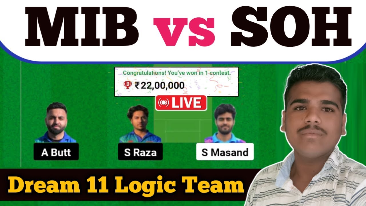 MIB vs SOH Dream11 Prediction || MIB vs SOH Dream11 Team || vs MIB vs ...