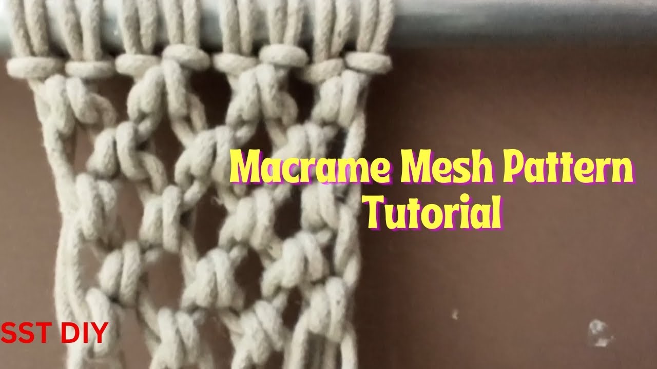 Macrame Mesh Pattern #shortvideo #videoyoutube #macramecreation # ...