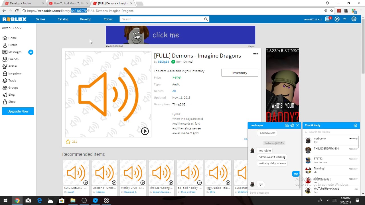 how to add music into your roblox developer - YouTube
