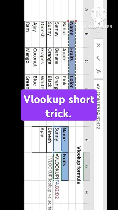 vlookup short trick ll excel shortcut ll vlookup #vlookup #excel - YouTube