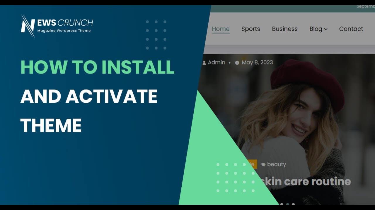 How to Install and Activate Newscrunch WordPress Themes - YouTube