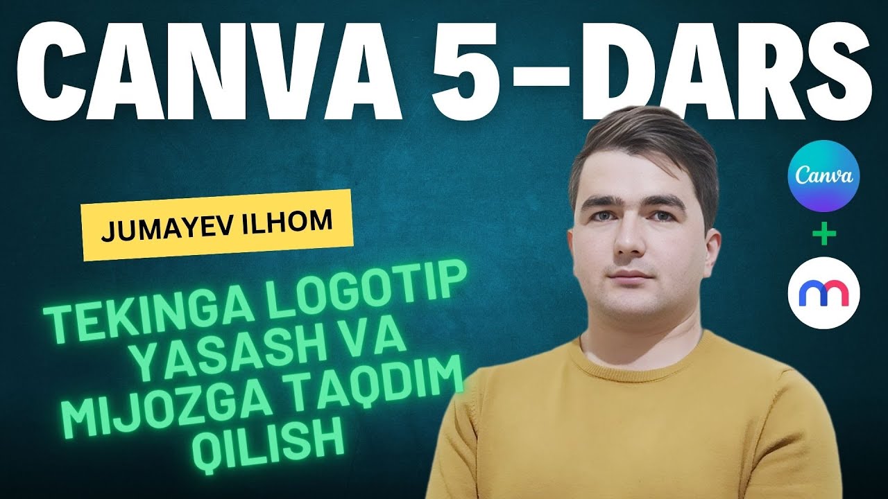 Tekinga logotip yasash va mijozga taqdim qilish I 5-dars - YouTube