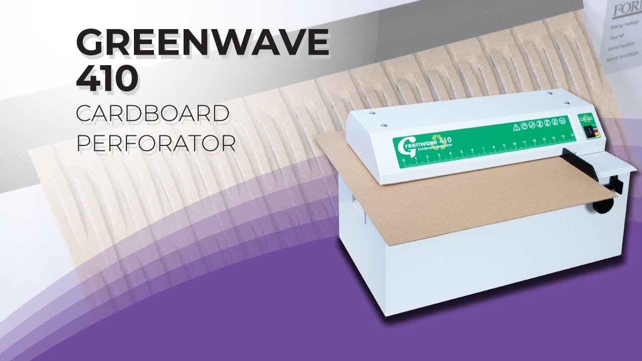 Greenwave Cardboard Perforator, Tabletop 16" Width - YouTube