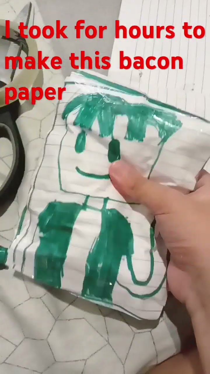 squishy bacon paper #paper#craft#squishy#robloxbacon - YouTube