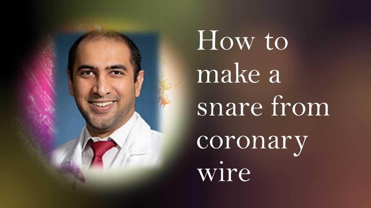 How to make a snare from coronary wire in cath lab - YouTube