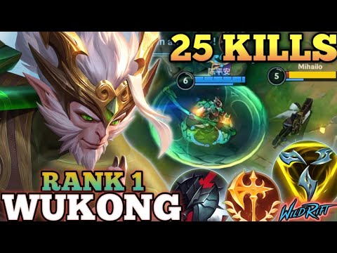 WUKONG CRAZY 25 KILLS! BRUTAL ONE SHOT BUILD ABUSE - TOP 1 GLOBAL ...