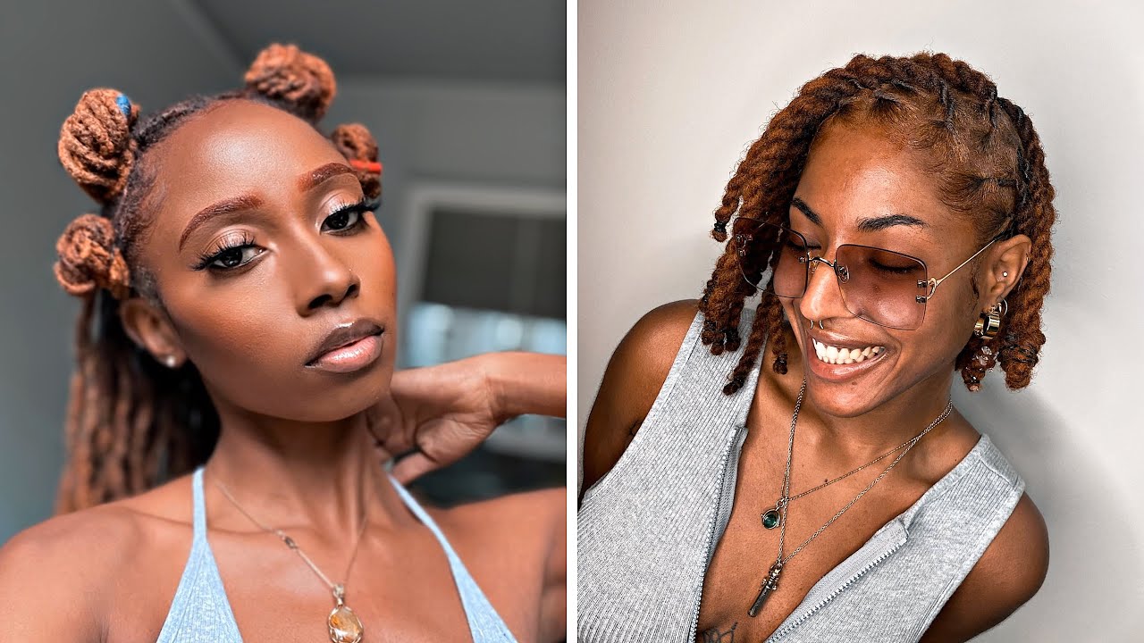 Loc Hairstyles For Women | Medium/Long Dreadlocks - YouTube