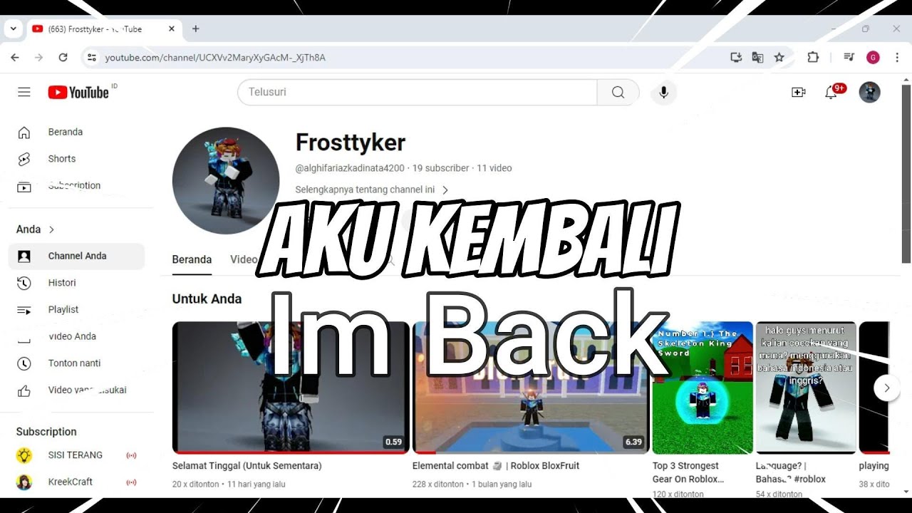 Aku Kembali | I'm Back - YouTube