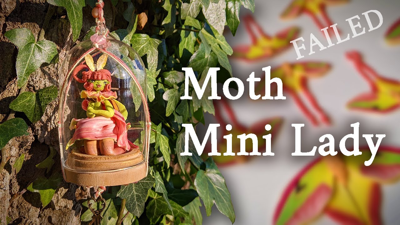 Making a moth Mini Lady | Polymer clay creation - YouTube