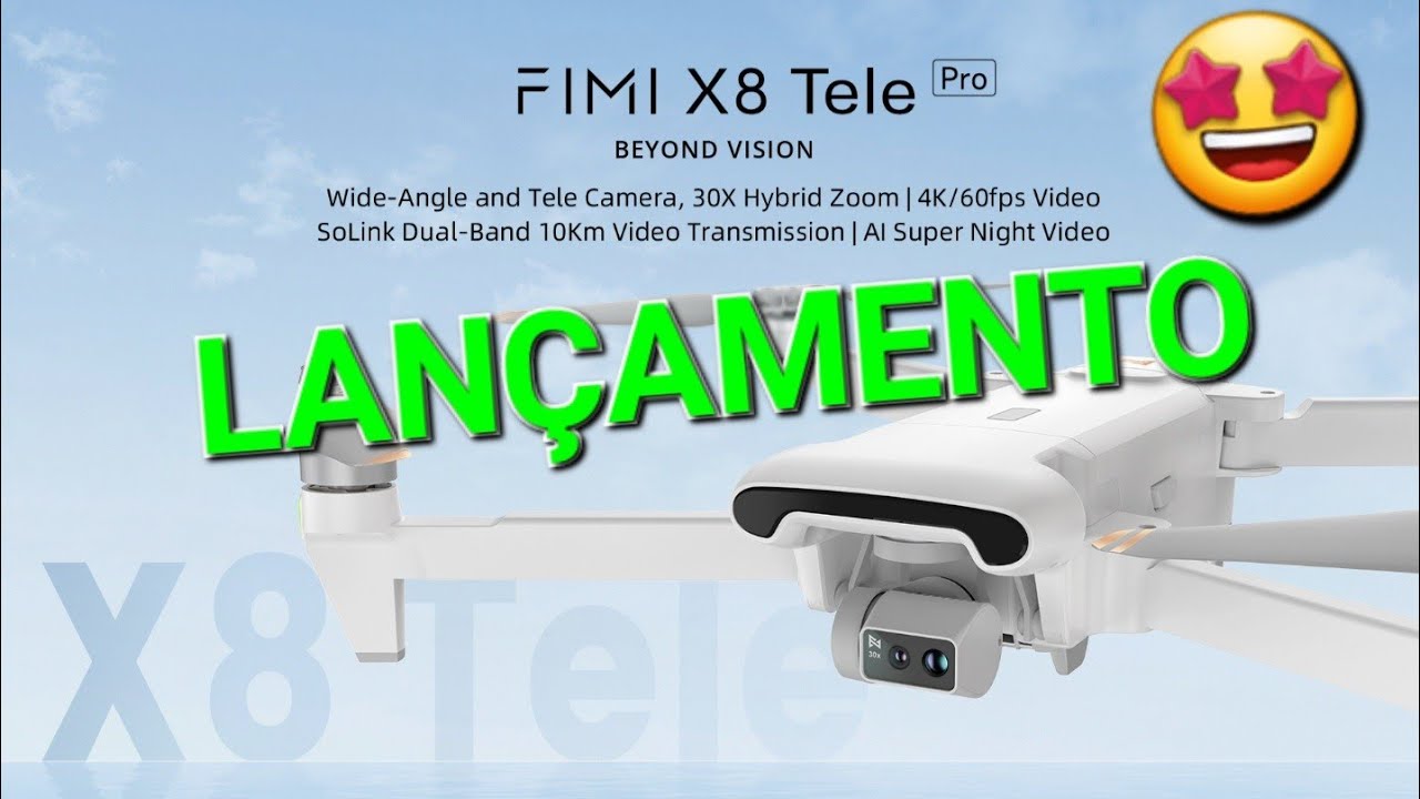 NOVO FIMI X8 TELE PRO LANCAMENTO FIMI COM CAMERA DUPLA. - YouTube