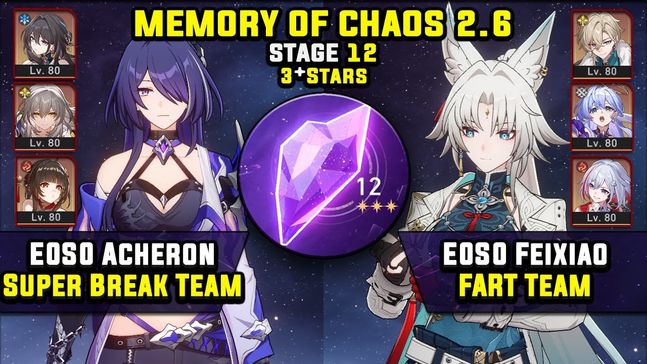 E0 Acheron Super Break & E0 Feixiao Carry (3 Stars) Memory Of Chaos 12 ...
