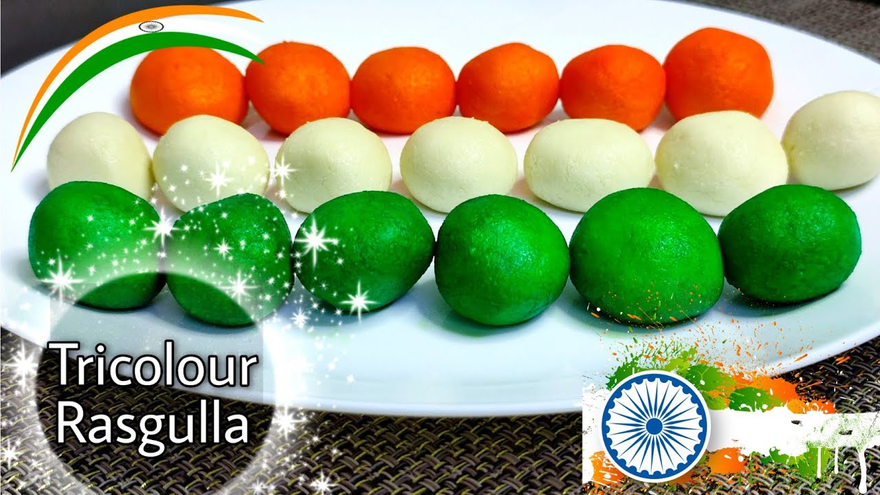 आसानी से घर पर बनाएं रसगुल्ले |Tricolour Rasgulla | Independence Day ...