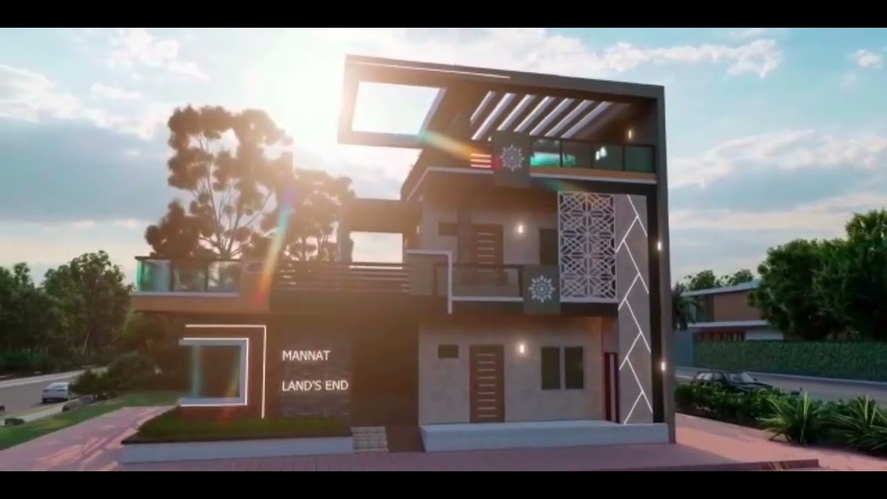 3D Visualization of Corner Elevation of 30*45 Size - YouTube