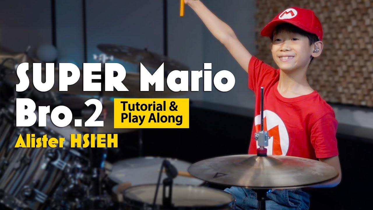 Super Mario Bro. 2 (Vadrum) Drum Tutorial and Play Along | Alister ...