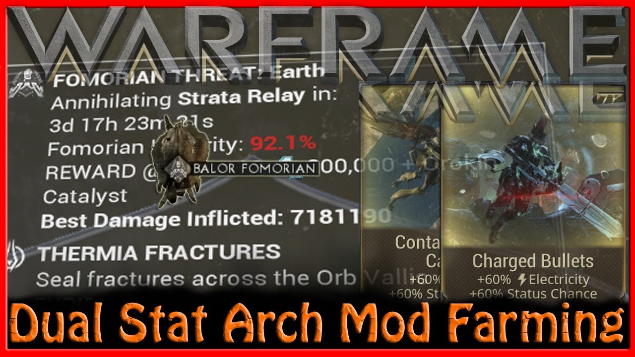 Warframe - Balor Fomorian Returns [Dual Stat Arch Mods] - YouTube