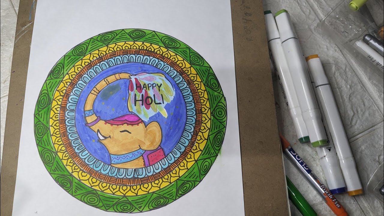 Creating Colourful Magic | Holi Mandala Art | Holi Festival - YouTube