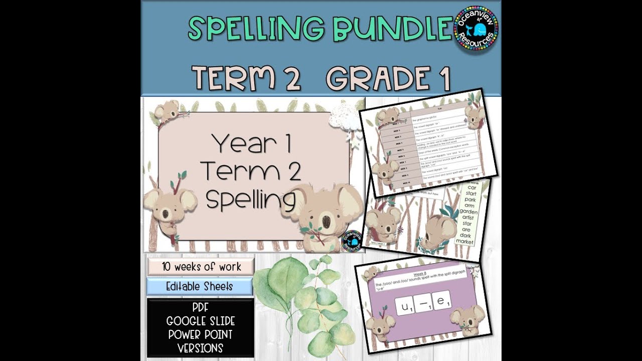 GRADE 1 TERM 2 SPELLING - YouTube