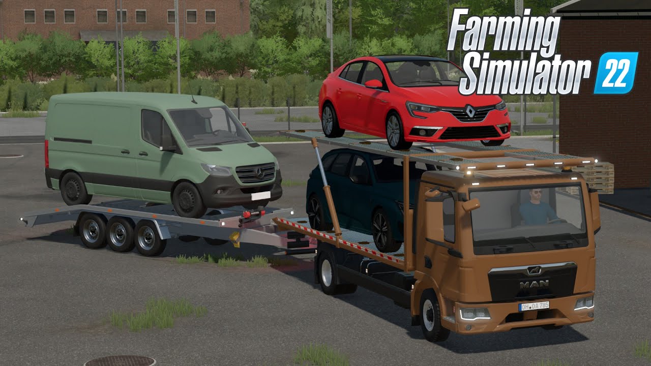 FS22 - TRANSPORTING new cars with MAN TGL TOW TRUCK - Truck Mod for ...