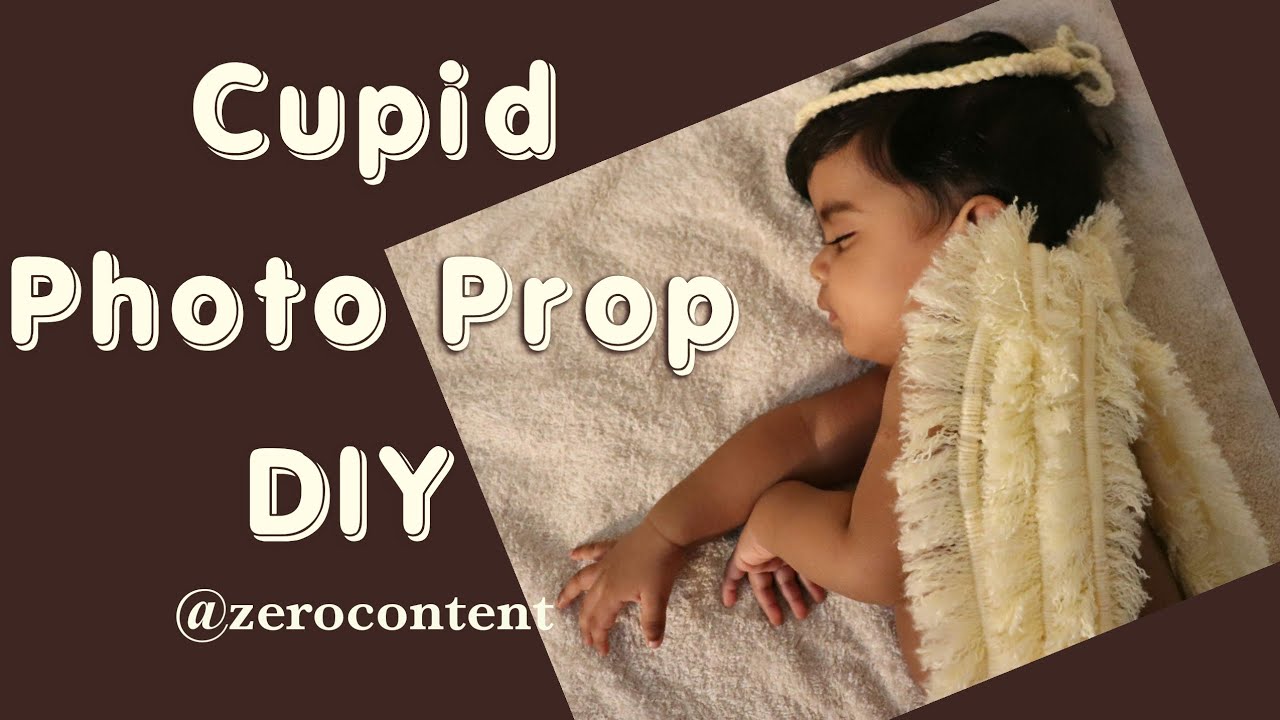 Cupid Photo Prop DIY | Baby photoshoot idea at home | Newborn photo ...