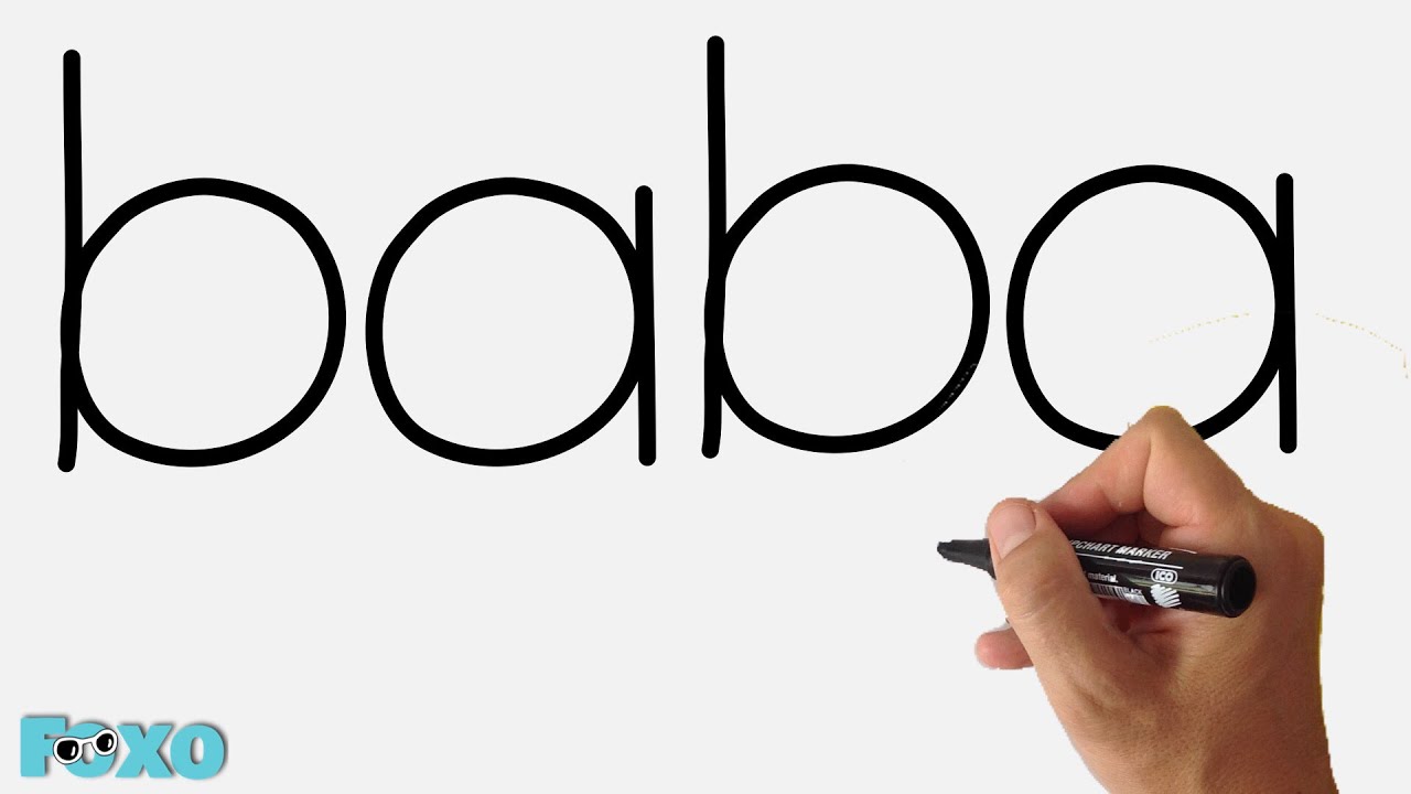 Szó rajz #1 - Család rajzolása BABA szóból - vicces videó szülinapi ...