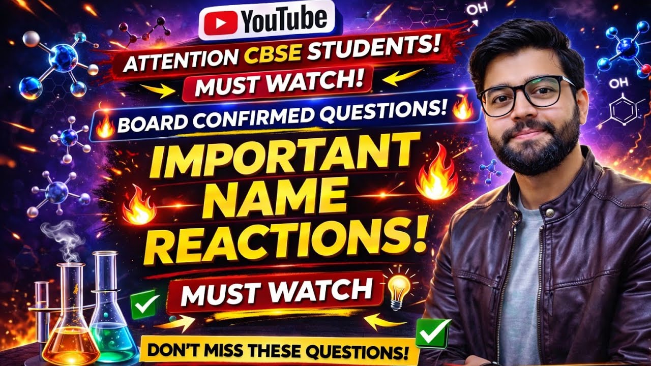 Important name reactions in organic chemistry class 12 in One Shot II ...