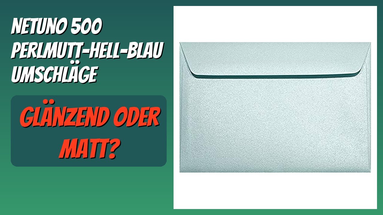 BEWERTUNG (2026): Netuno 500 Perlmutt-Hell-Blau Umschläge. Infos - YouTube