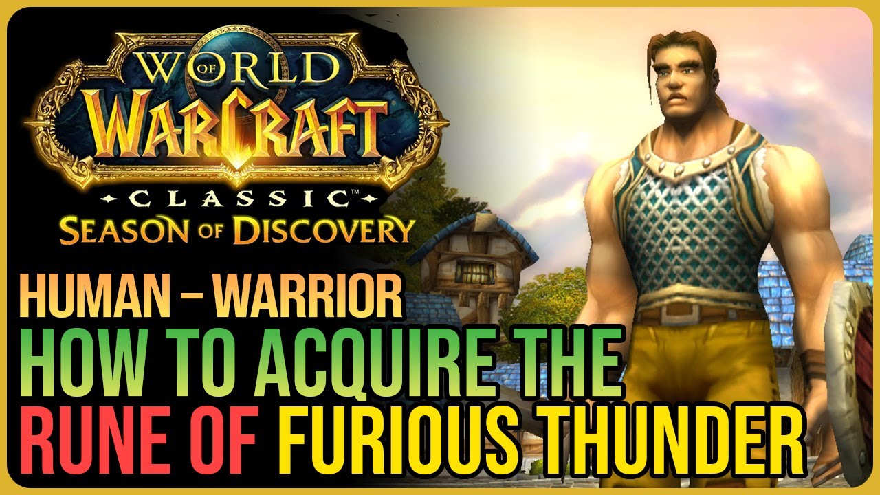 Human Warrior Furious Thunder Rune WoW - YouTube