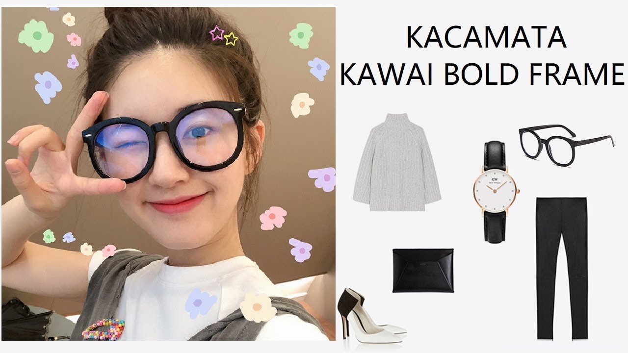 Frame Kacamata Fashion Korean Style Bold Frame Kawai Sunglasses 722-57 ...