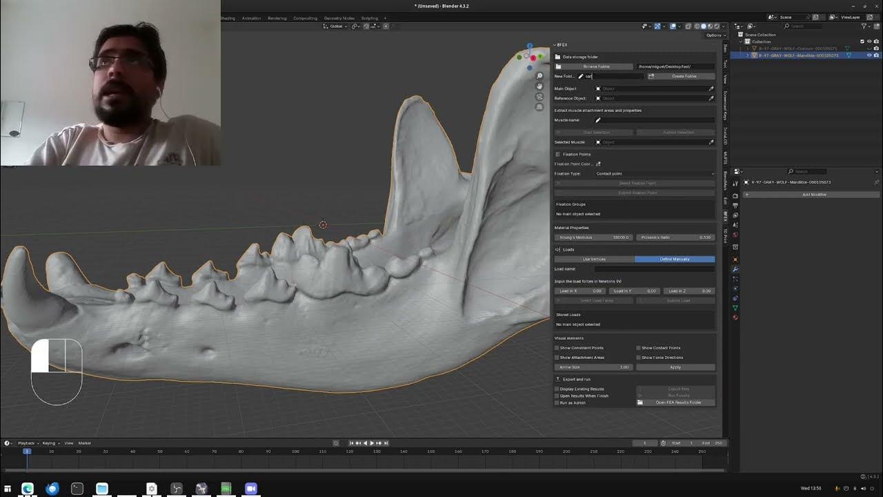 BFEX: Finite Elements Analysis con Fossils software y Blender - YouTube
