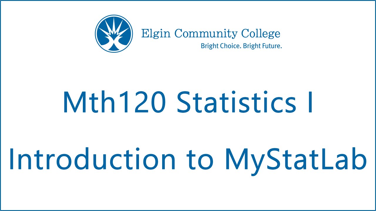 Mth120 - Introduction to MyStatLab - YouTube