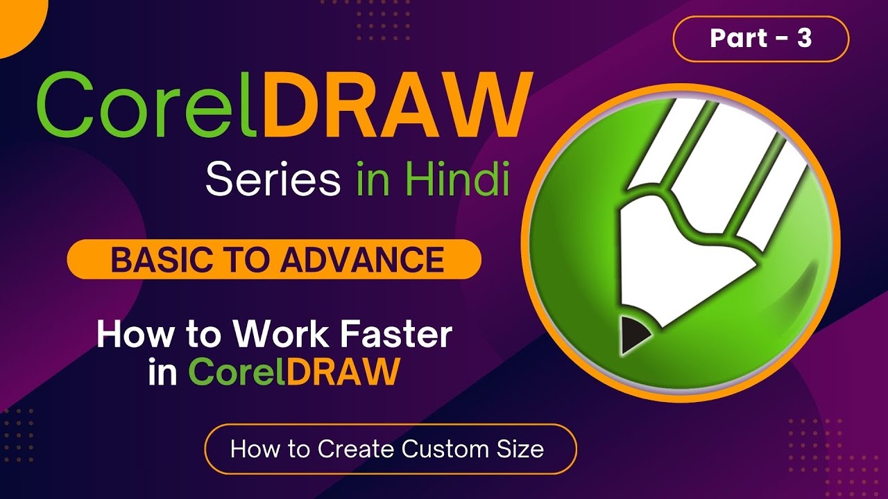 how to take the size of any design | Part - 3 | how to create custom size in corel draw - YouTube