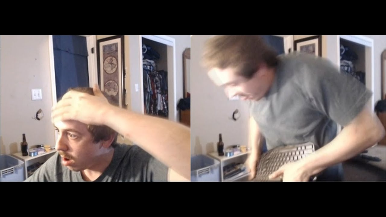 BossmanJack Rages And Destroys His Keyboard - YouTube