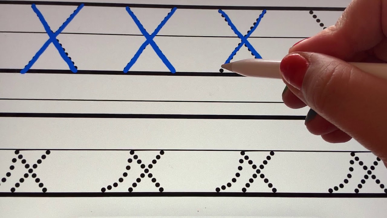 Joined Handwriting: Letter X - How to Write in Cursive - The Learning ...