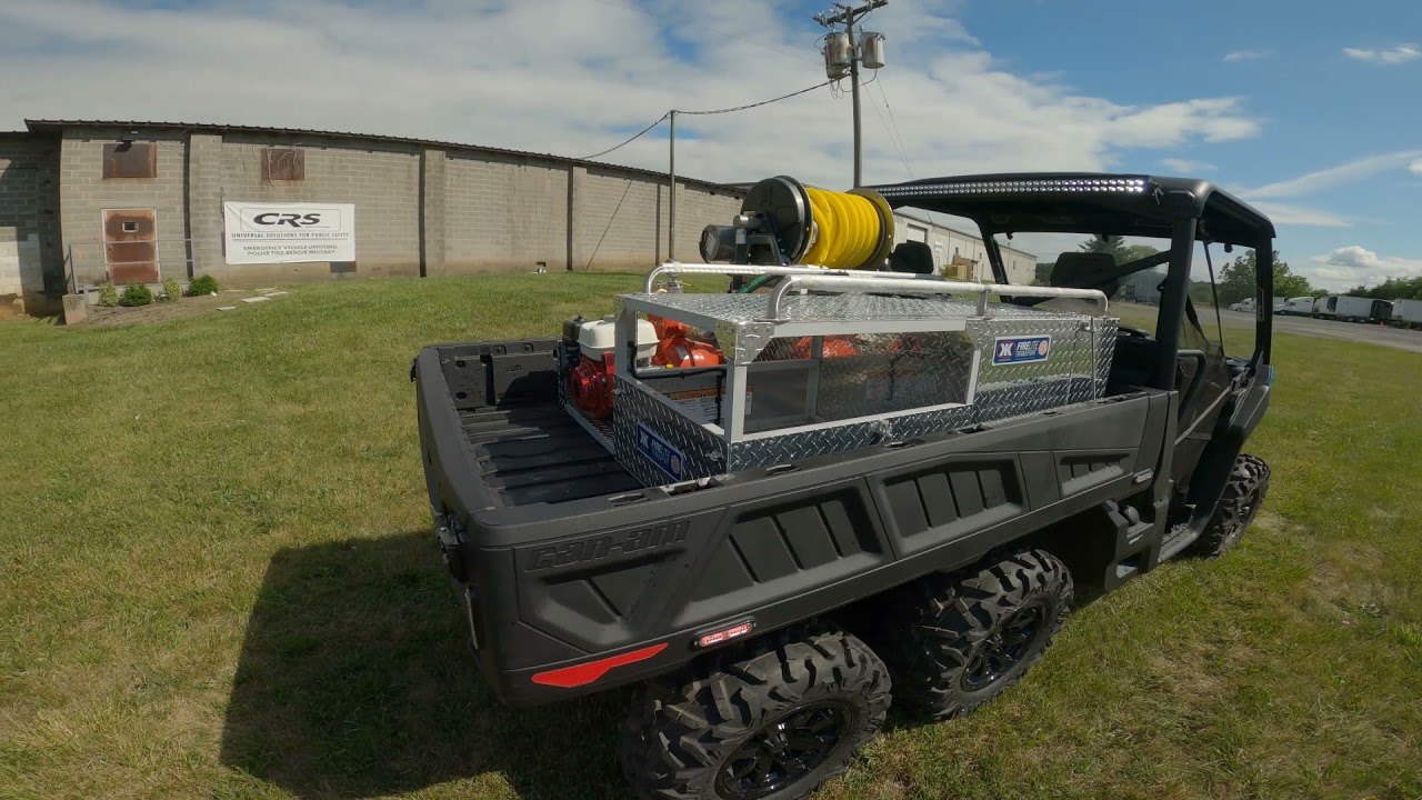 2021 CAN-AM DEFENDER WITH FIRE SKID. - YouTube