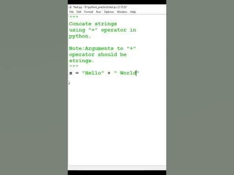 how to concatenate multiple strings using plus operator in python #shorts #python #pythontricks ...