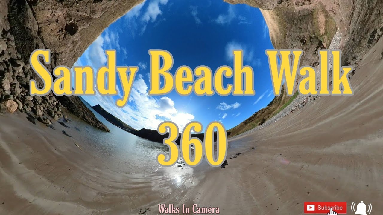 Sandy Beach Walk 360 #relax #mindfulness #scotland #chillout #waves ...