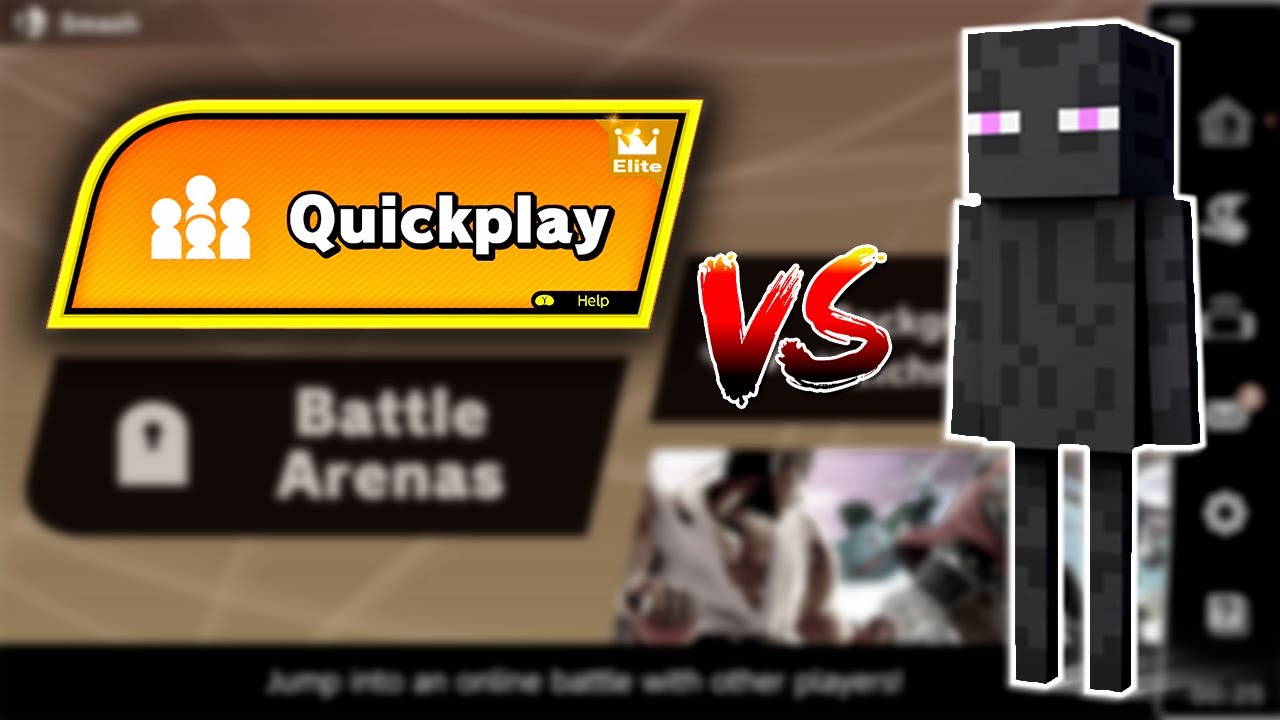 ENDERMAN VS QUICKPLAY!!! - Steve de Minecraft en Super Smash Bros Ultimate en modo Online - YouTube